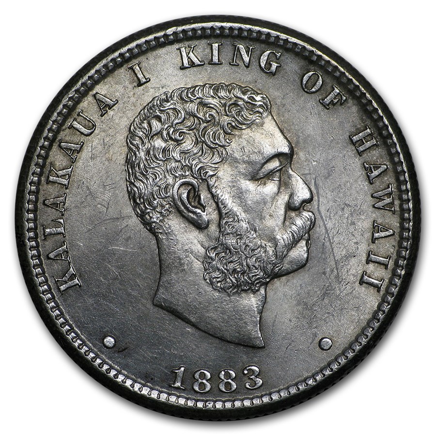 1883 Hawaii Quarter Kalakaua I Uncirculated | Hawaiian Coins | APMEX